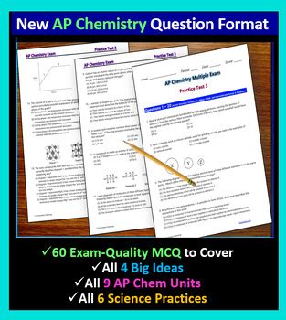 Ap Chemistry Exam Multiple Choice Practice And Review Tests Prep 6
