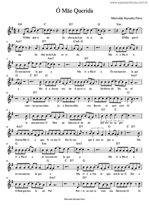 Super Partituras Mãe Querida Desconhecido
