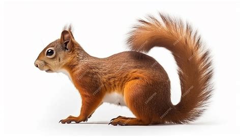 Premium Ai Image Isolated Side View Of Squirrel Silhouette