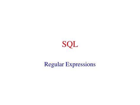 Ppt Sql Powerpoint Presentation Free Download Id7059723