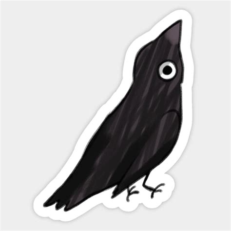 Cute Crow Drawing Craw Sticker Teepublic