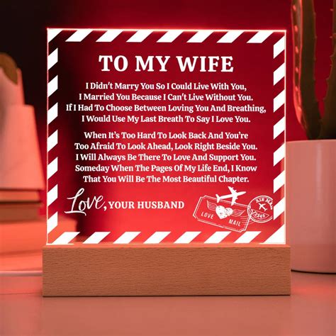 Love Letter Keepsake To My Wife From Husband Prime Choice