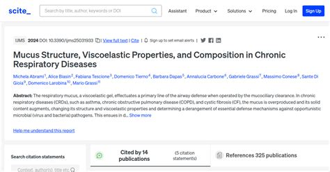 Citation Report Mucus Structure Viscoelastic Properties And