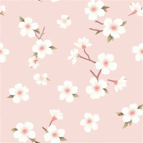 Sakura Flower Pattern Backgrounds Premium Photo Illustration Rawpixel