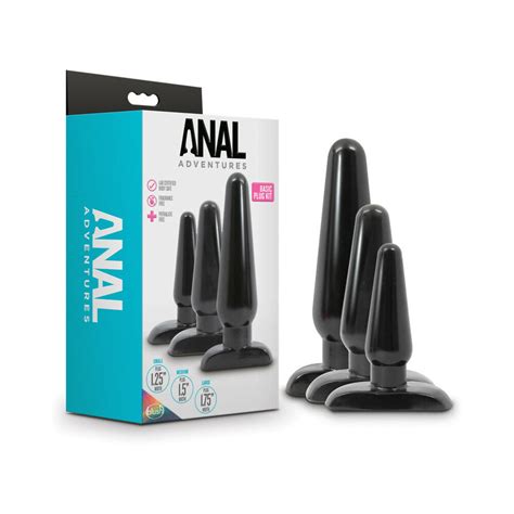 Blush Anal Adventures Basic Plug Kit Black
