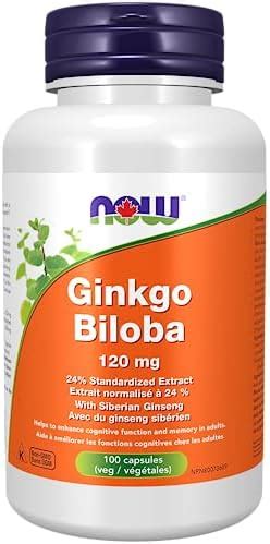 Now Foods Double Strength Ginkgo Biloba 120 Mg 100 Veg