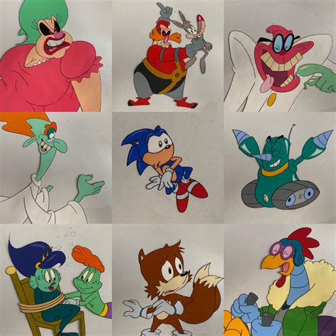 Some Of The Cels I Got From The Adventures Of Sonic The Hedgehog Show I Love All The Different