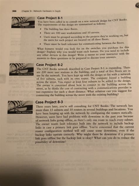 Solved Chapter Network Hardware In Depth Case Project Chegg