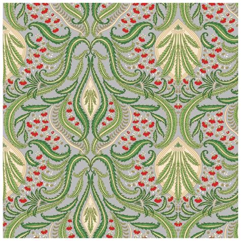 Un Papel Pintado Con Un Patr N De Flores Y Hojas Vector Premium