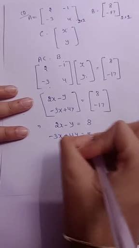 28 i let a [2−3 −14 ] and b [8−17 ] find a matrix c such that ac b