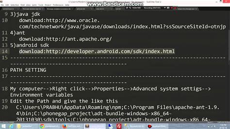 how to set up phonegap development environment youtube
