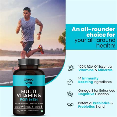 Buy Zingavita Multivitamin Tablets For Men41 Essential Vitamins