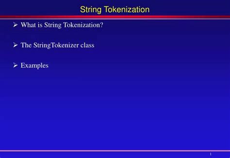 PPT String Tokenization PowerPoint Presentation Free Download ID