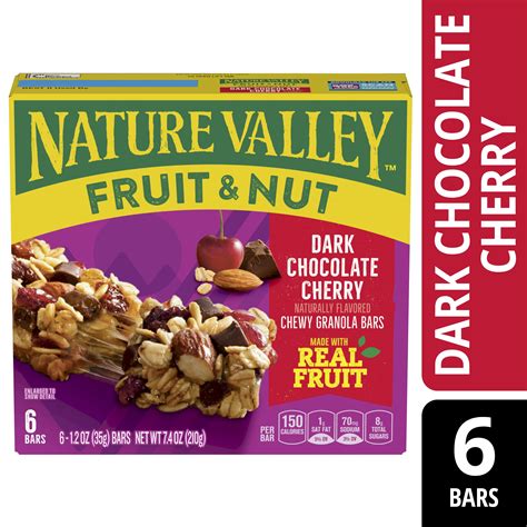 Nature Valley Chewy Almond Cranberry Dark Chocolate Cherry Fruit And