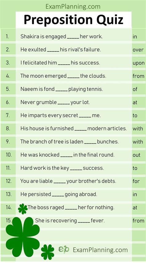 prepositions with answer key esl worksheet by giovanni