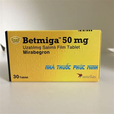 Betmiga 50mg - thuốc trị bàng quang tăng động, hãng Astellas