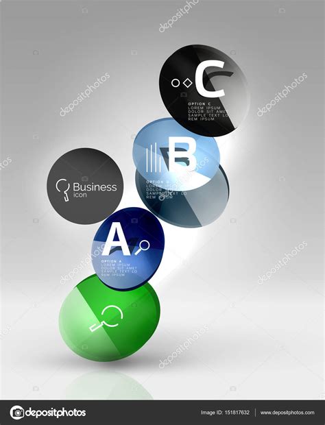 Glass Circle Infographics Stock Vector By ©akomov 151817632