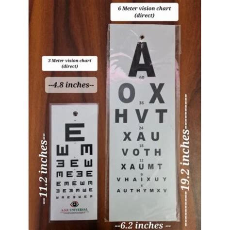 Distance Vision Chart 6 Meter And 3 Meter Pvcplastic Sterilized