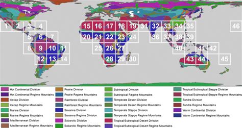 global 15° × 15° gridmap used for the statistical approach to predict