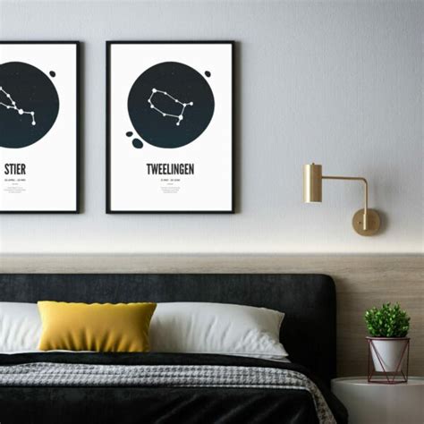 Kraamcadeau Geboorte Poster Sterrenbeeld Groen Wallable