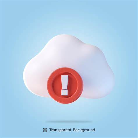 Cloud With Exclamation Warning Symbol Error Interface Psd 8000 High