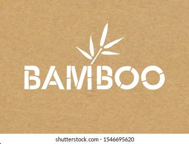 Bamboo Font Icon Bamboo Text Design Stock Vector Royalty Free