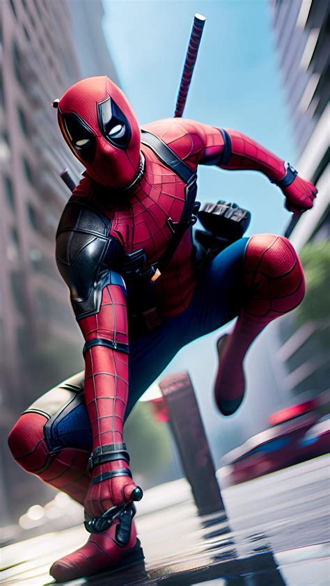 Deadpool X Spider Man Raiart