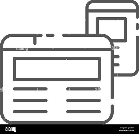 mobile and web interface development vector icon stock vector image