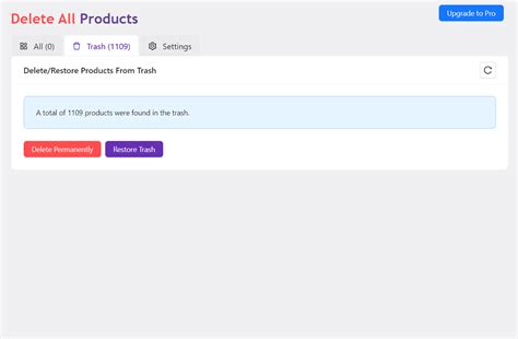 Delete All Products For Woocommerce Wordpress Plugin