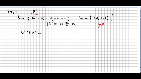 Linear Algebra 131 Direct Sum Examples Youtube
