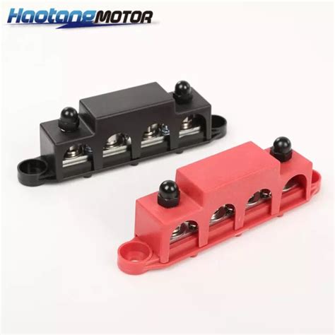 12v 250a 4 Post Busbar Bus Bar Power Distribution Block W Cover 516