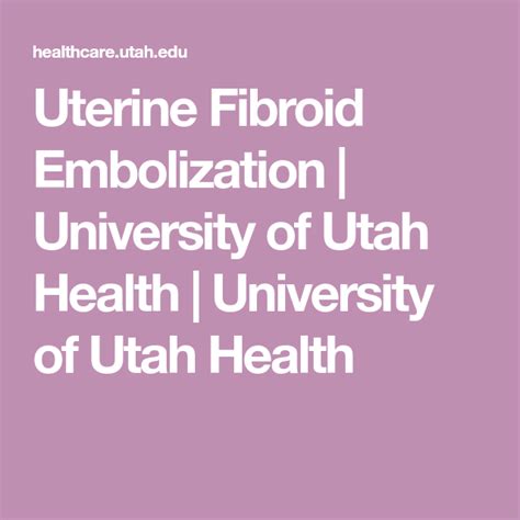 Uterine Fibroid Embolization Procedure