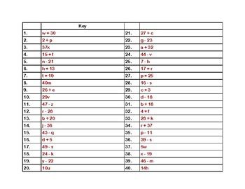 Writing Algebraic Expressions Task Cards CCS EE A Aristotle