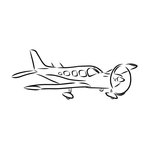 Light Engine Aircraft Vector Sketch 11976345 Vector Art At Vecteezy