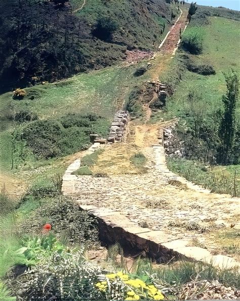 Origin The Remaining Stretch Of Roman Road Located Near Cirauqui In