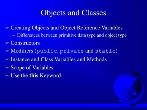PPT Objects And Classes PowerPoint Presentation Free Download ID