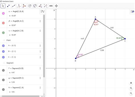 Free Part A Use Geogebra To Graph Points A B And C To The Locations
