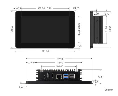 7inch 720 × 1280 Industrial Hmi All In One Touch Display For Raspberry