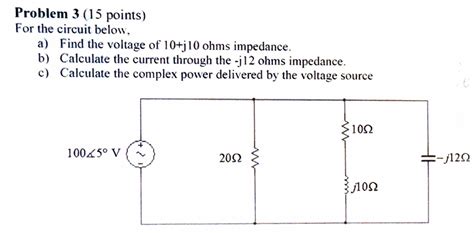 Solved Problem 3 15 Points For The Circuit Below A Find Chegg Com