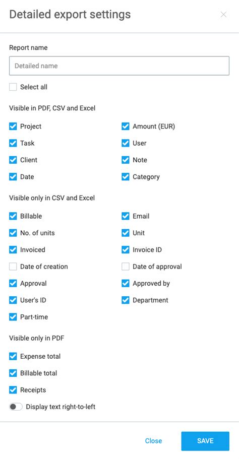 expense report clockify help