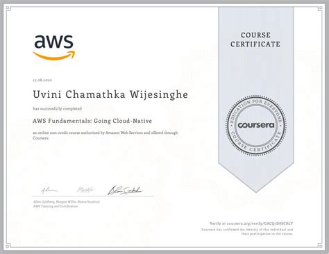 Uvini Wijesinghe On Linkedin Aws Cloudcomputing Coursera
