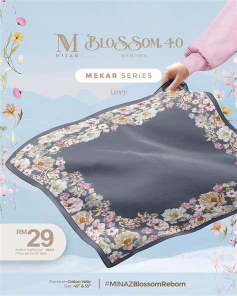 Minaz Hijab Mekar Grey Elyamaisara
