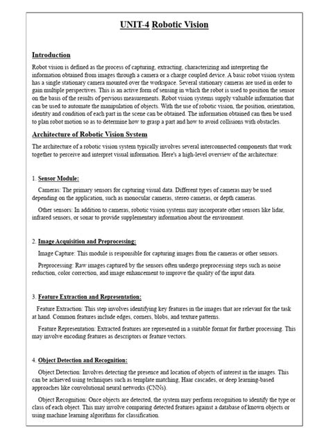 unit 4 pdf computer vision robotics