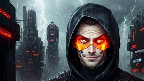 Premium Ai Image Hacker In A Futuristic Metaverse Cyber Sci Fi City