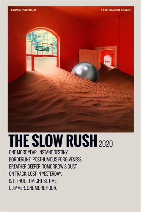 Music And Movie Posters The Slow Rush Tame Impala Digital Print Retro