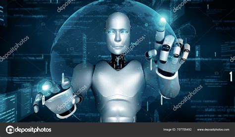Xai Illustration Futuristic Robot Artificial Intelligence Huminoid Programming Coding Technology
