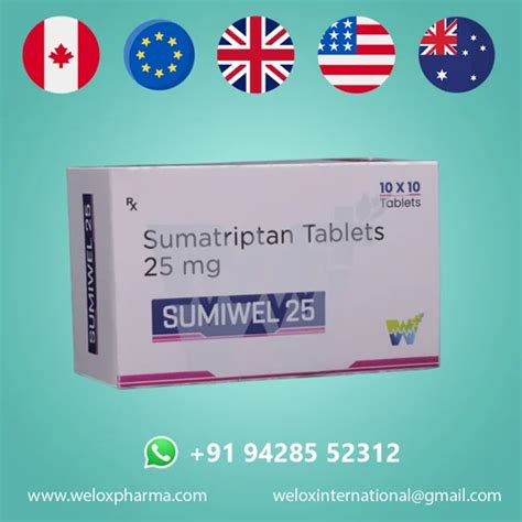 Sumiwel Sumatriptan Tablets 25 Mg At ₹ 330 Strip Imitrex Tablet In