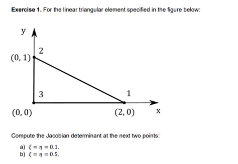 Solved Exercise For The Linear Triangular Element Chegg