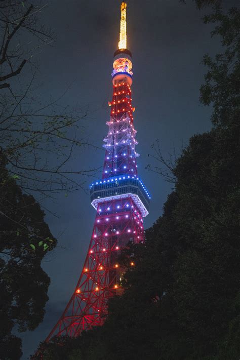 Download Colorful Tokyo Tower Illumination Wallpaper Wallpapers Com