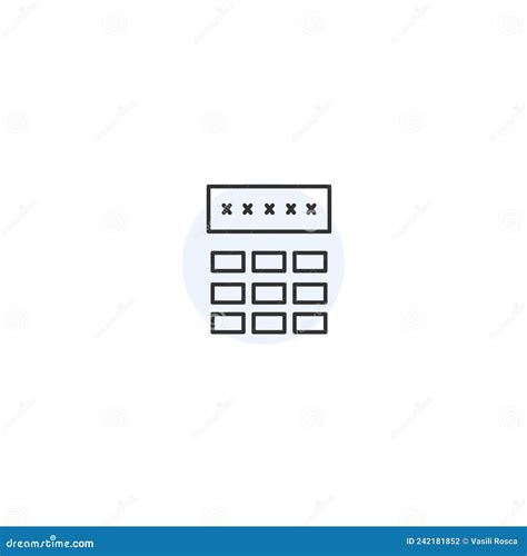 Keypad Pin Number Entry Code Line Icon Password Security Combination